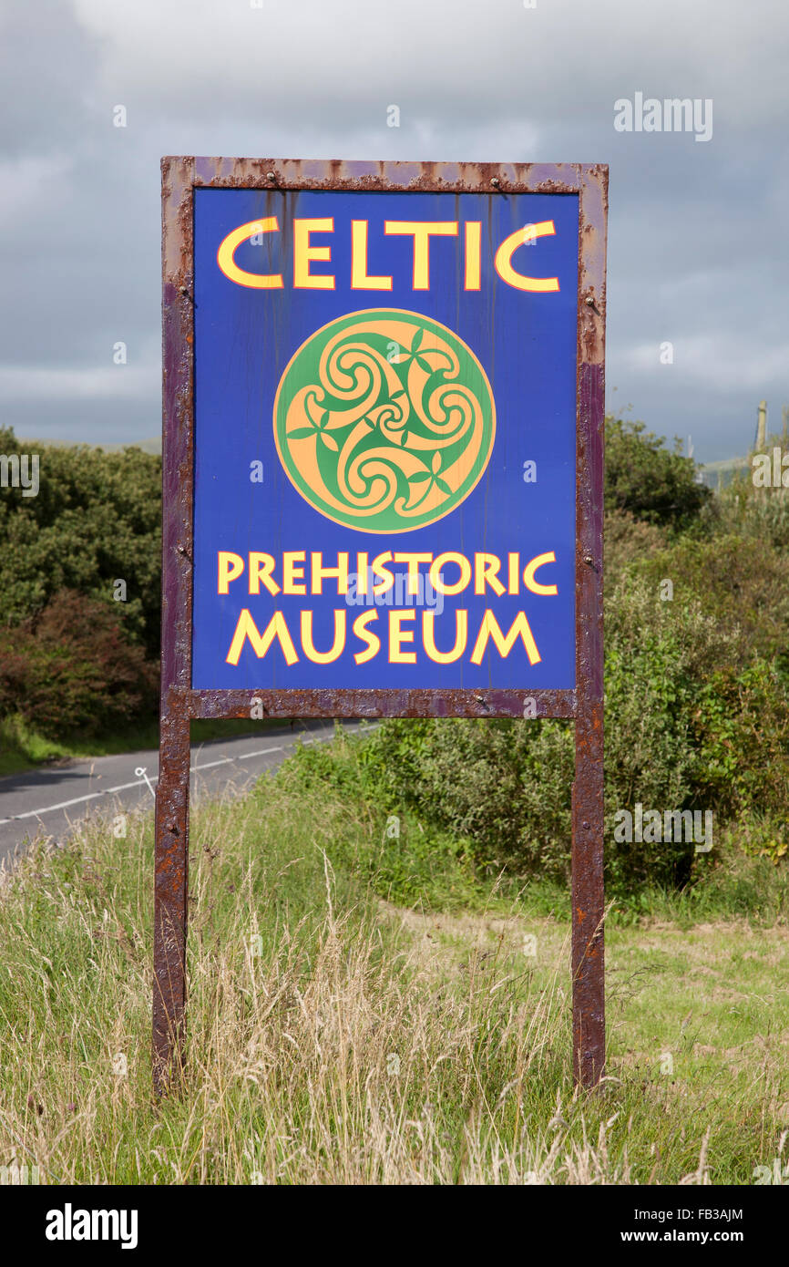 Celtic Prehistoric Museum Sign; Dingle, Ireland Stock Photo - Alamy