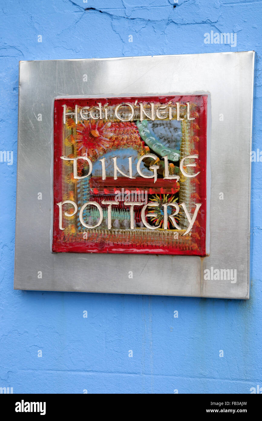 Dingle Pottery Sign, Kerry, Ireland Stock Photo - Alamy