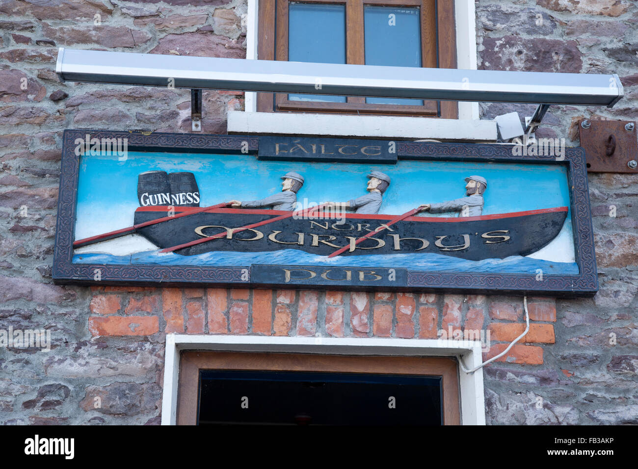 Nora Murphy's Pub Sign at Brandon Pier, Dingle Peninsula, Ireland Stock ...