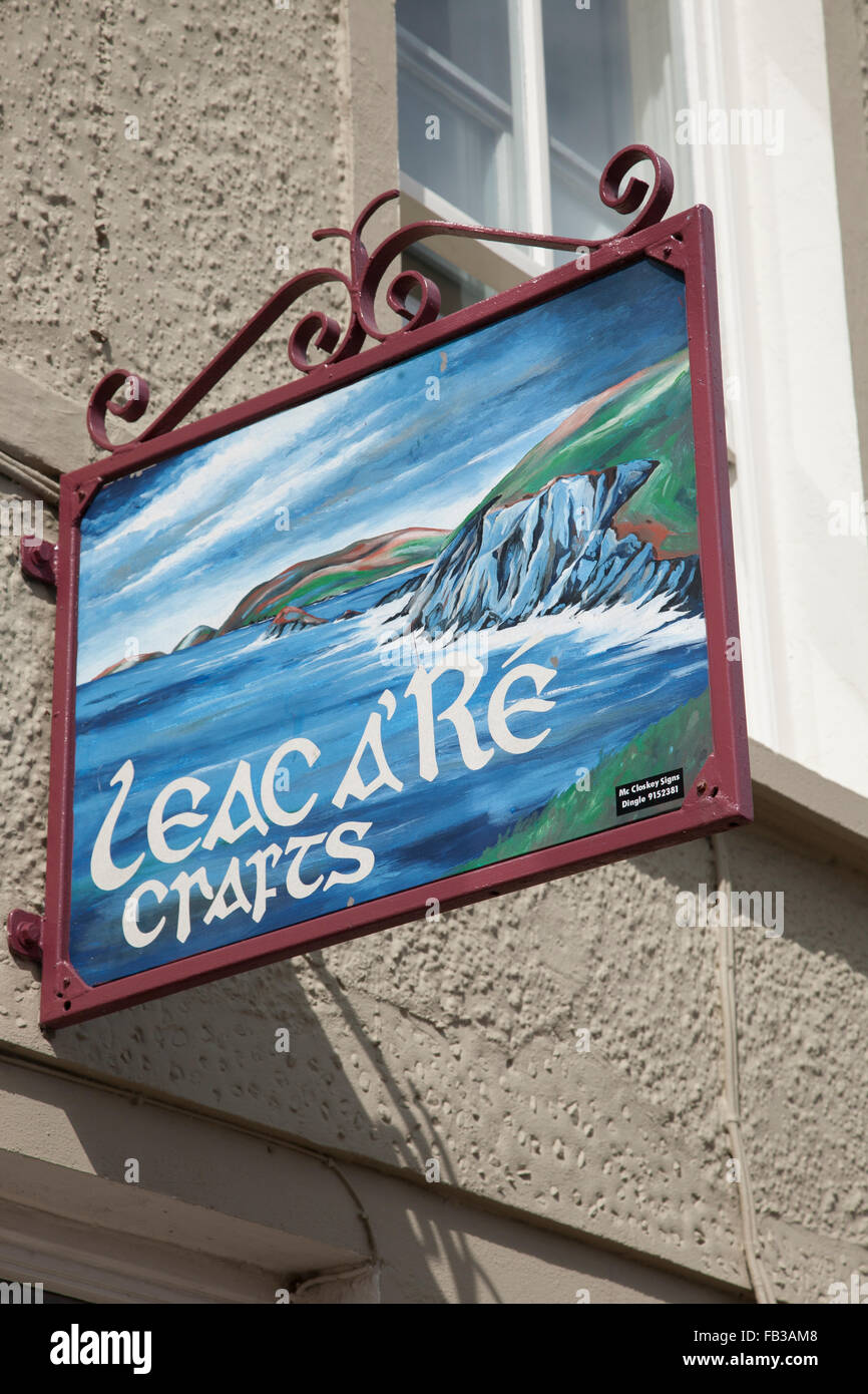 Leacare Craft Shop Sign; Dingle; Ireland Stock Photo - Alamy