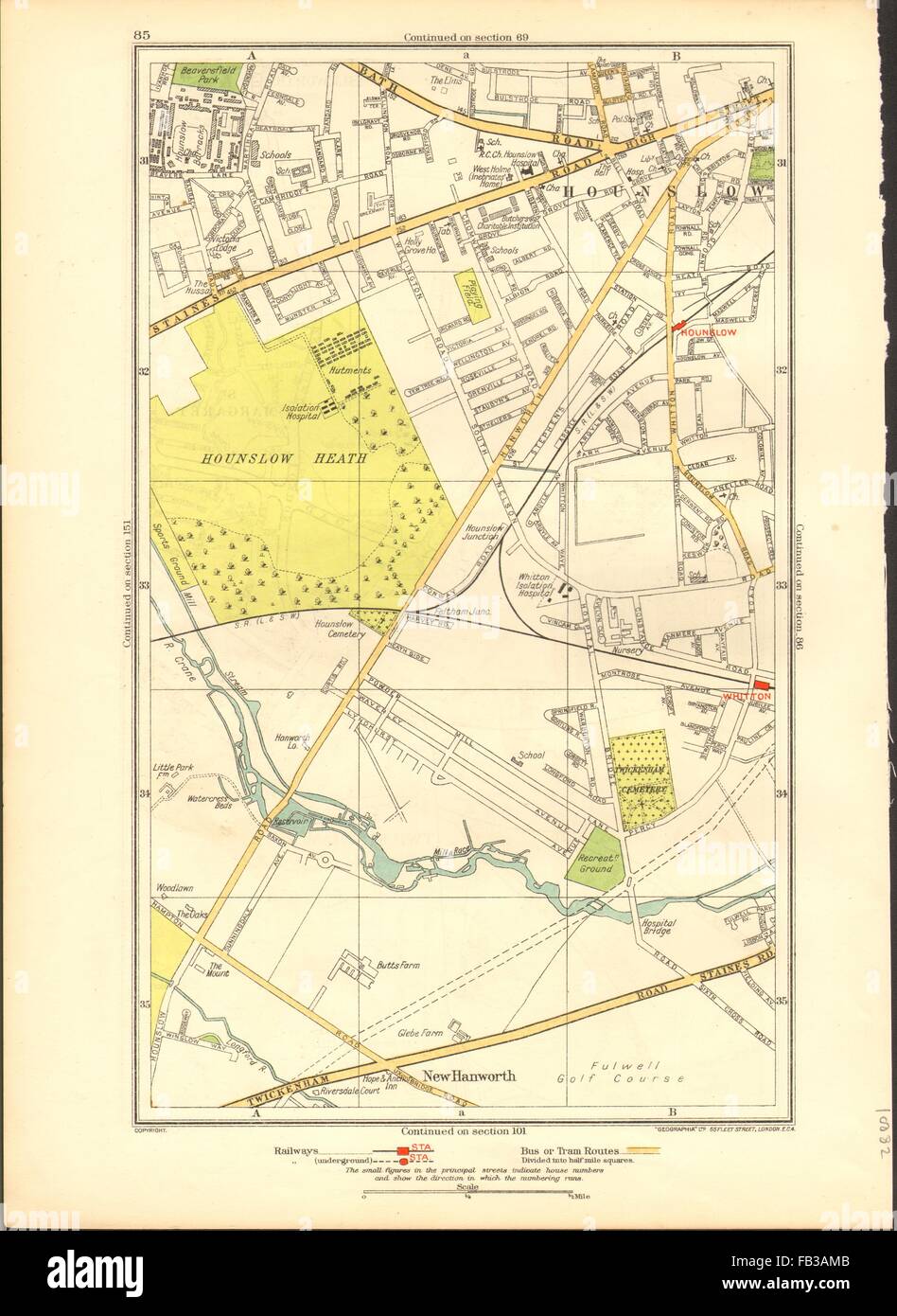 LONDON: Hounslow, Hounslow Heath, Whitton Park, New Hanworth, 1937 ...