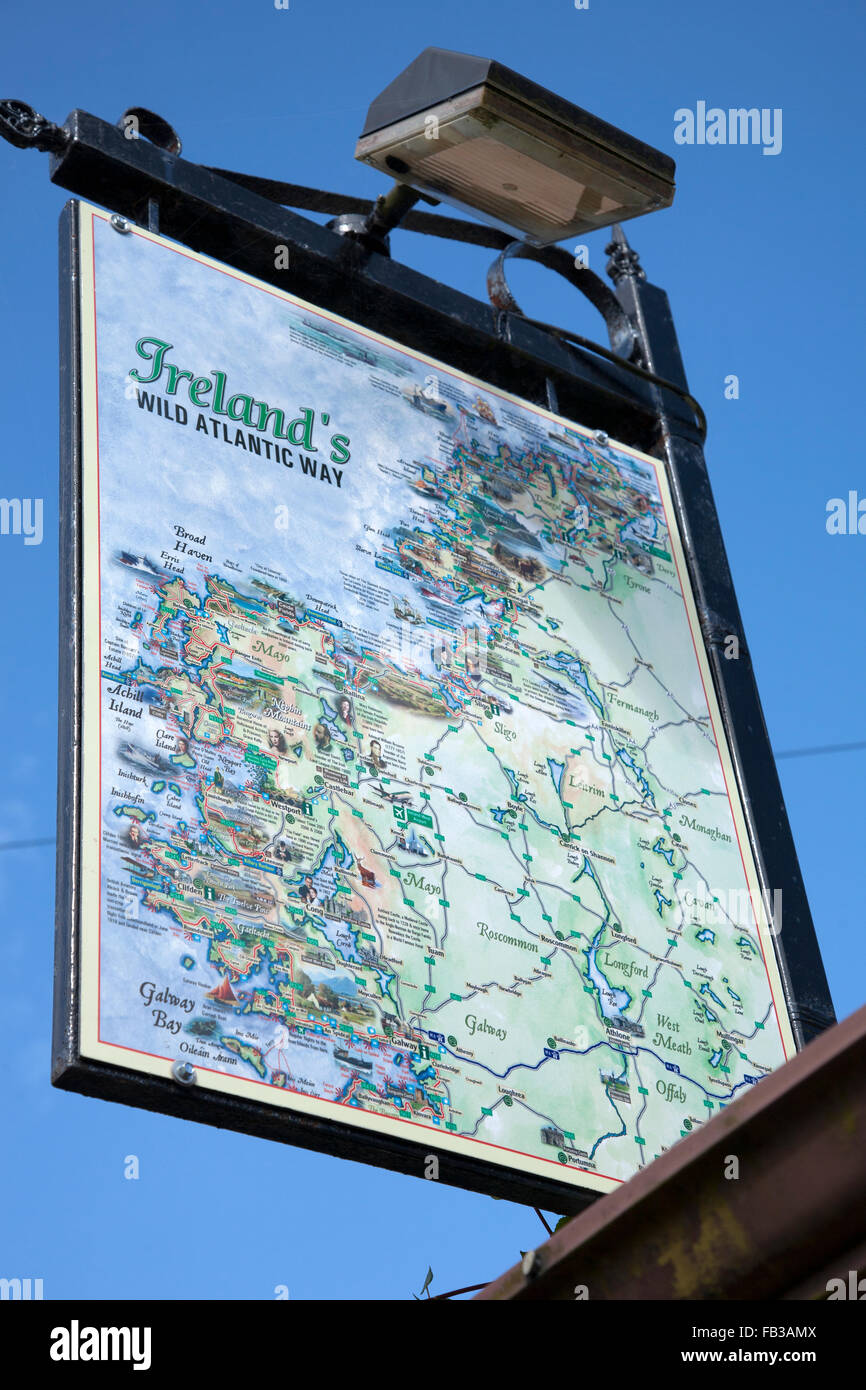 Wild Atlantic Way Sign, Dingle Peninsula, Ireland Stock Photo - Alamy