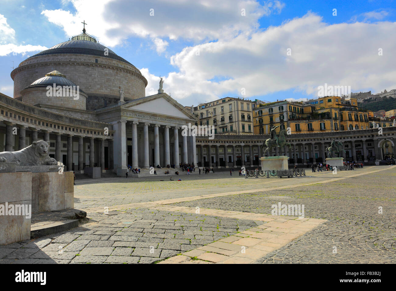 Summer, Piazza del Plebiscito, Historic Centre of Naples city, UNESCO ...