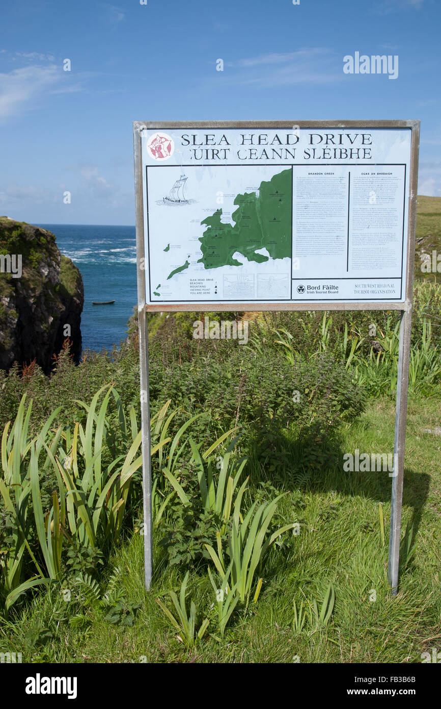 Slea Head Drive Sign, Dingle Peninsula; Ireland Stock Photo - Alamy