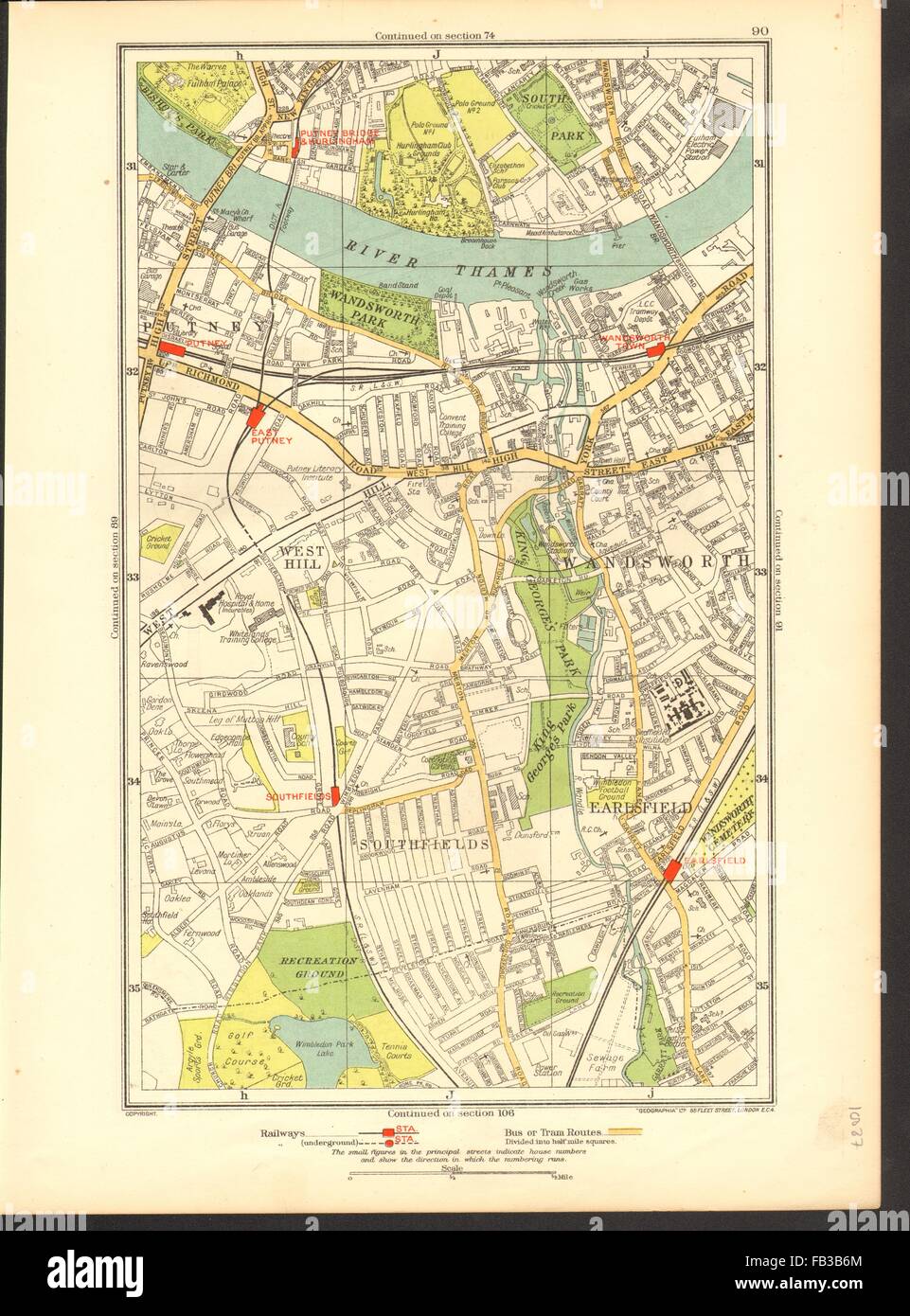 Map of putney hi-res stock photography and images - Alamy