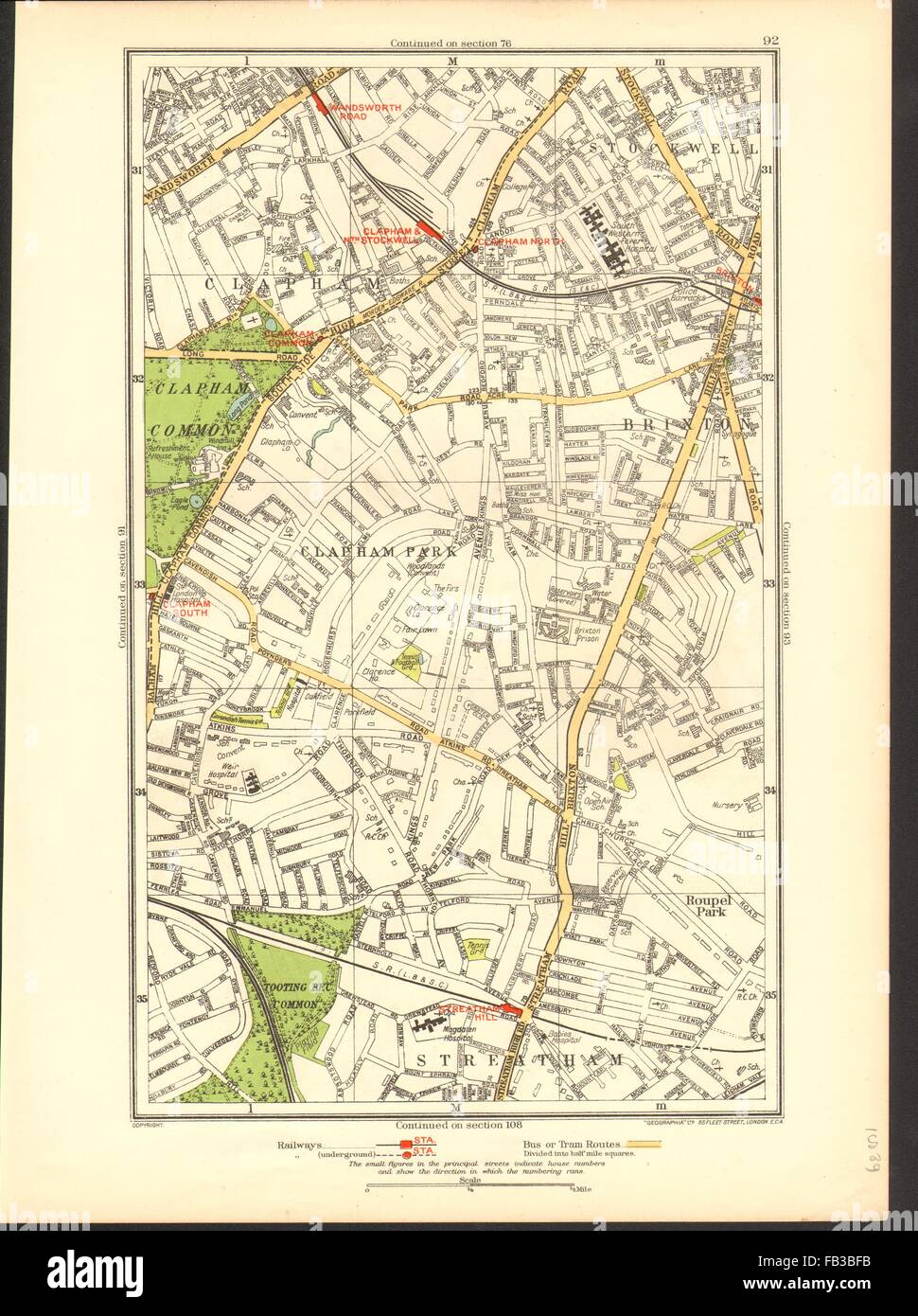 Map of clapham london hi-res stock photography and images - Alamy