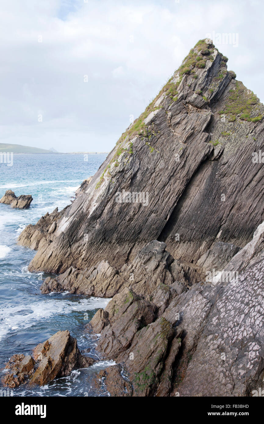 Rock at Dunquin Harbour, Slea Head; Dingle Peninsula; Ireland Stock ...