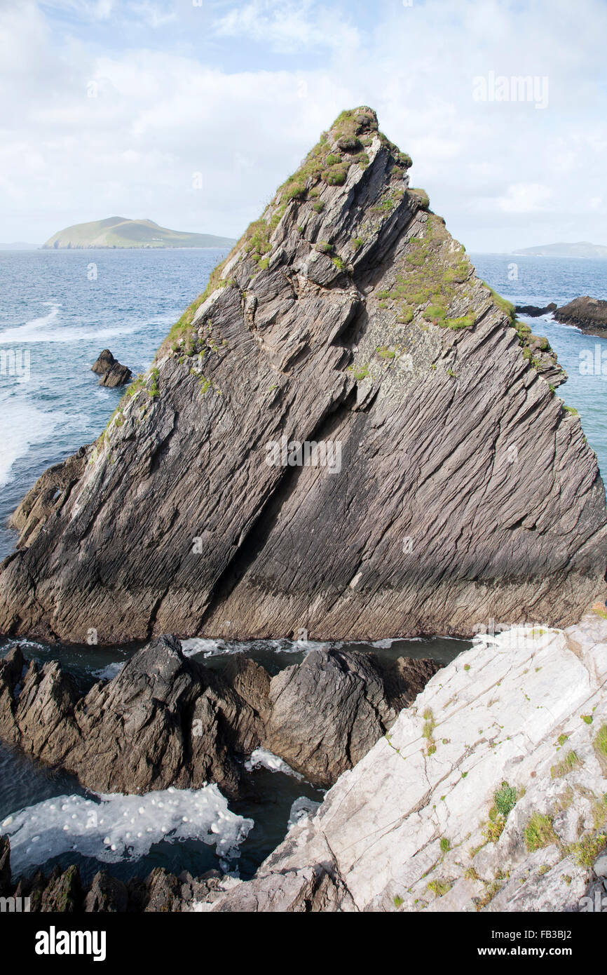 Rock at Dunquin Harbour, Slea Head; Dingle Peninsula; Ireland Stock ...