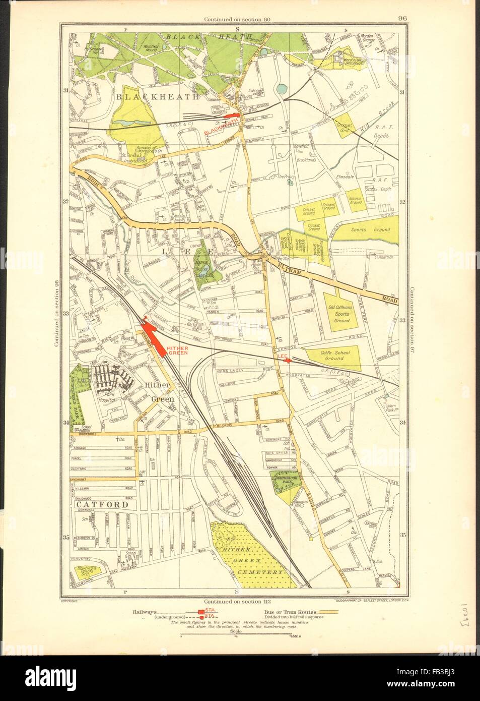 Blackheath london map hi-res stock photography and images - Alamy