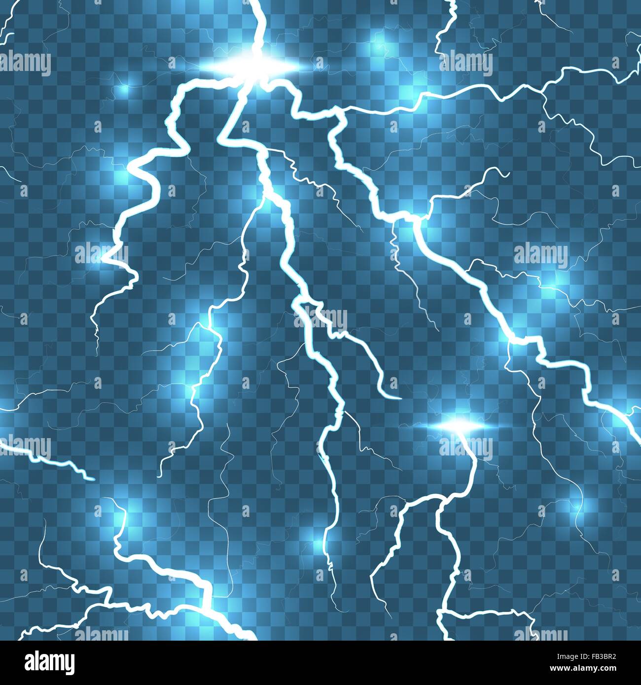 Lightning flash strike seamless, transparent background Stock Vector ...