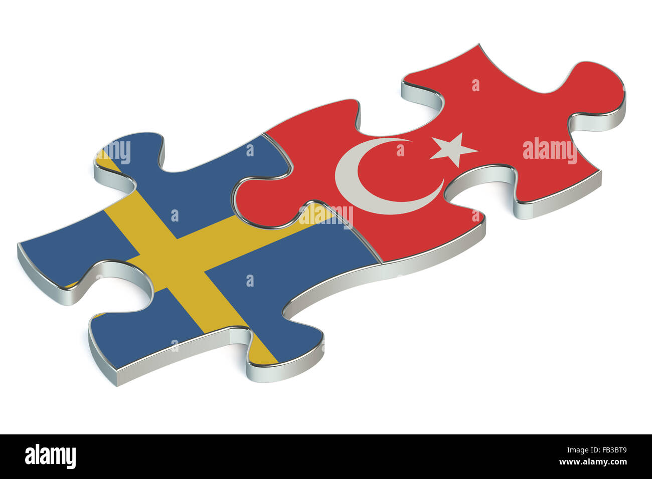 Turkey and Sweden puzzles from flags Stock Photo - Alamy