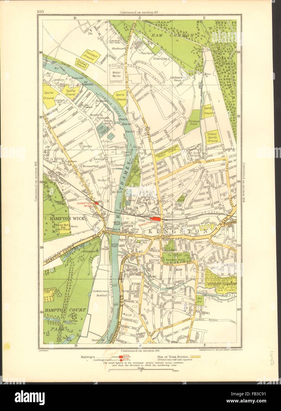 Vintage maps of the thames hi-res stock photography and images - Alamy