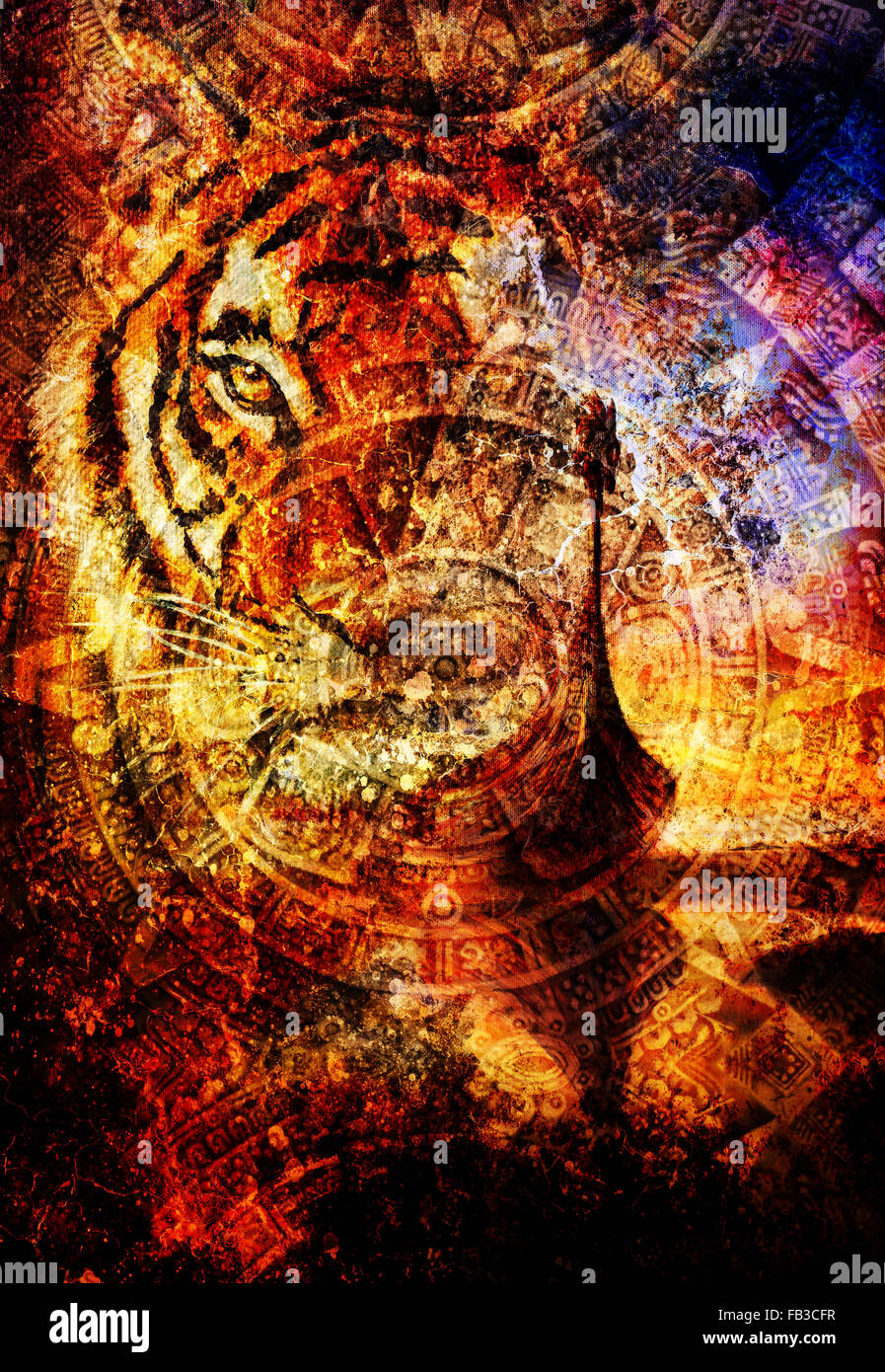 Viking Boat on the beach with wood dragon and Tiger head, and Ancient ...