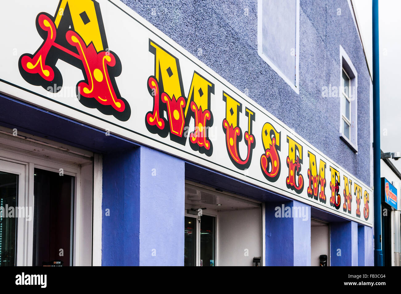 Amusements arcade in Portrush, a seaside town in Northern Ireland Stock ...