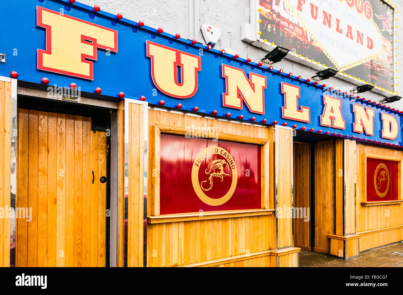 Amusements arcade in Portrush, a seaside town in Northern Ireland Stock ...