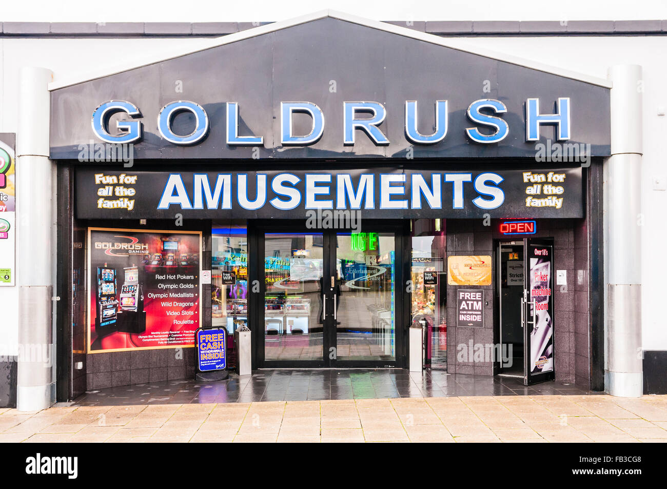 Amusements arcade in Portrush, a seaside town in Northern Ireland Stock ...