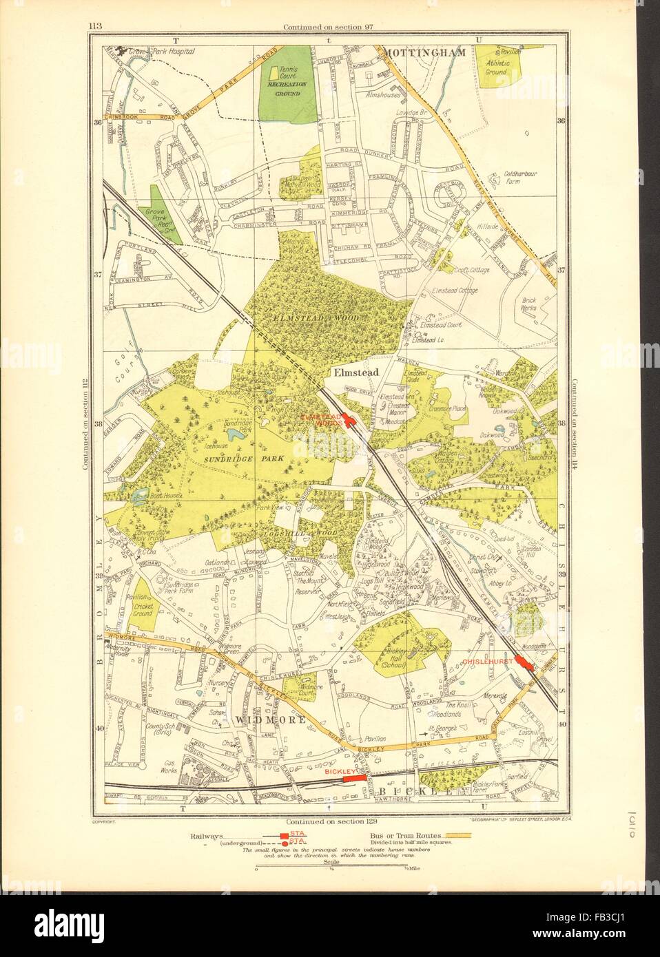 LONDON:Bickley,Elmstead,Widmore,Mottingham,Chislehurst,Chalkpit Wood ...