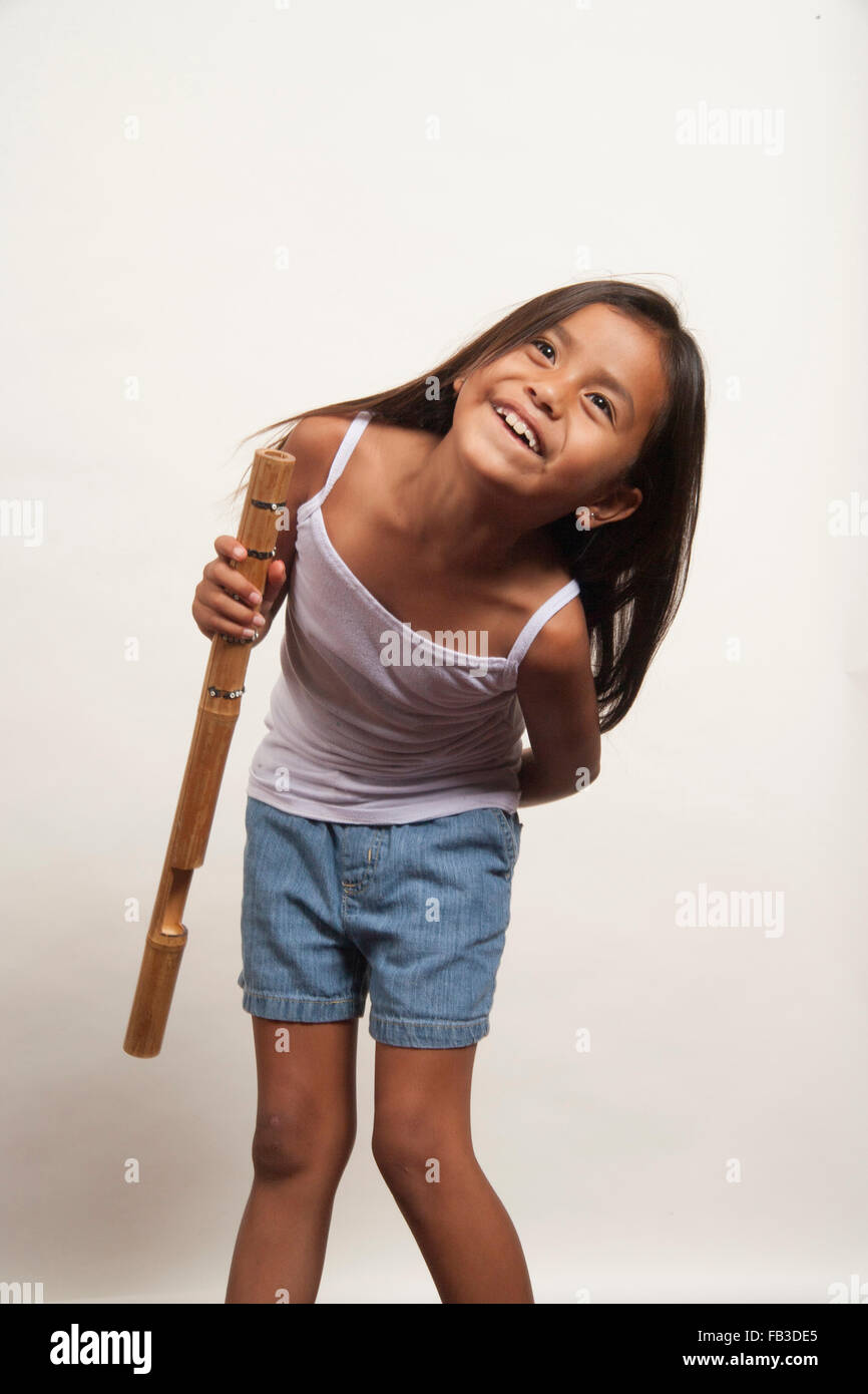 A demonstrative Native American girl member of the Acjachemen tribe ...