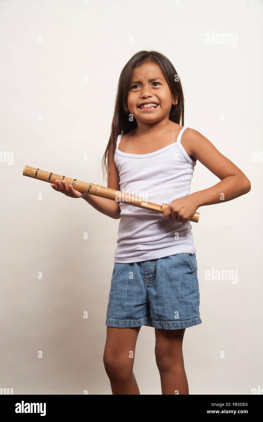 A demonstrative Native American girl member of the Acjachemen tribe ...