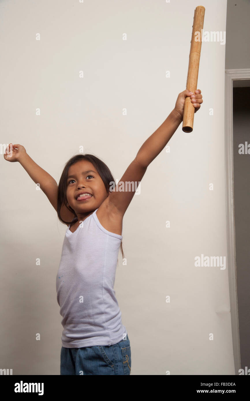 A demonstrative Native American girl member of the Acjachemen tribe ...