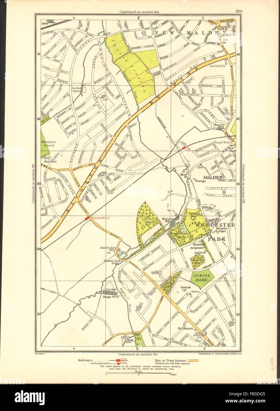 New malden london map hi-res stock photography and images - Alamy