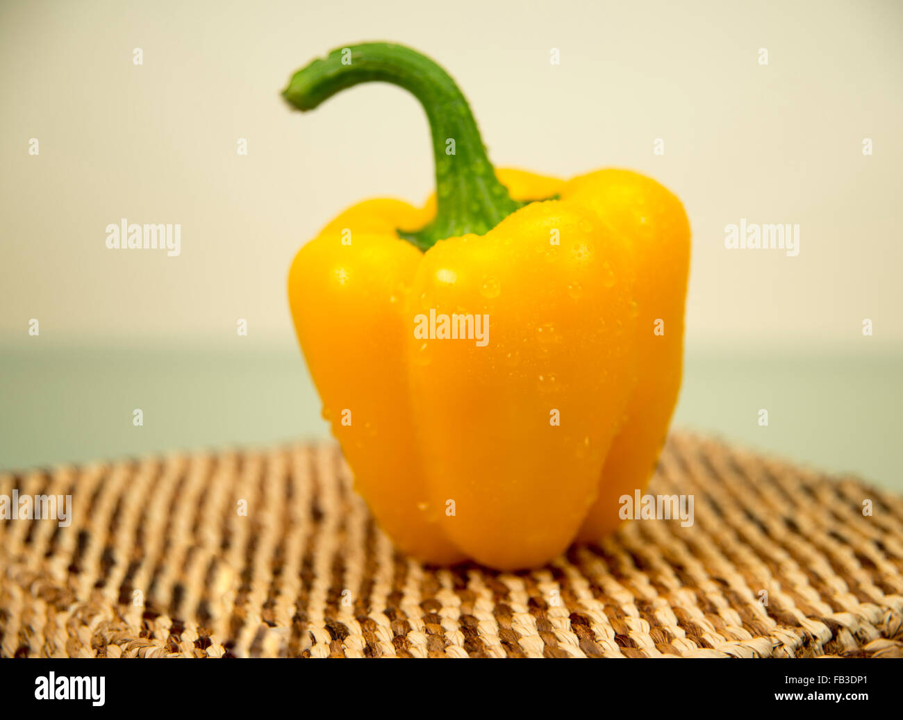 One yellow pepper Stock Photo - Alamy