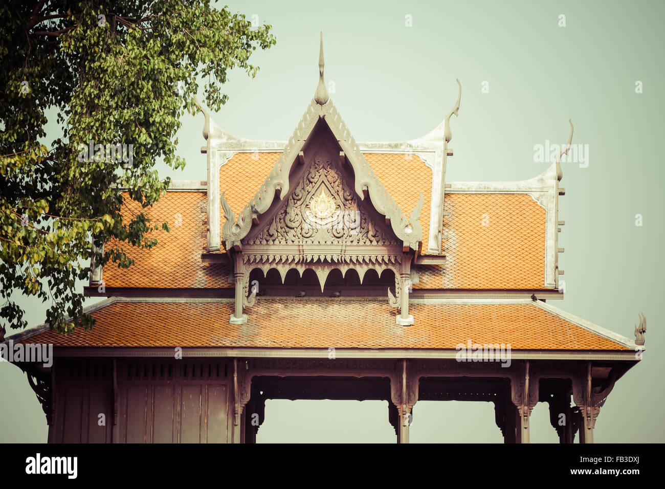Typical buddhist monastery roof, Thailand Stock Photo - Alamy