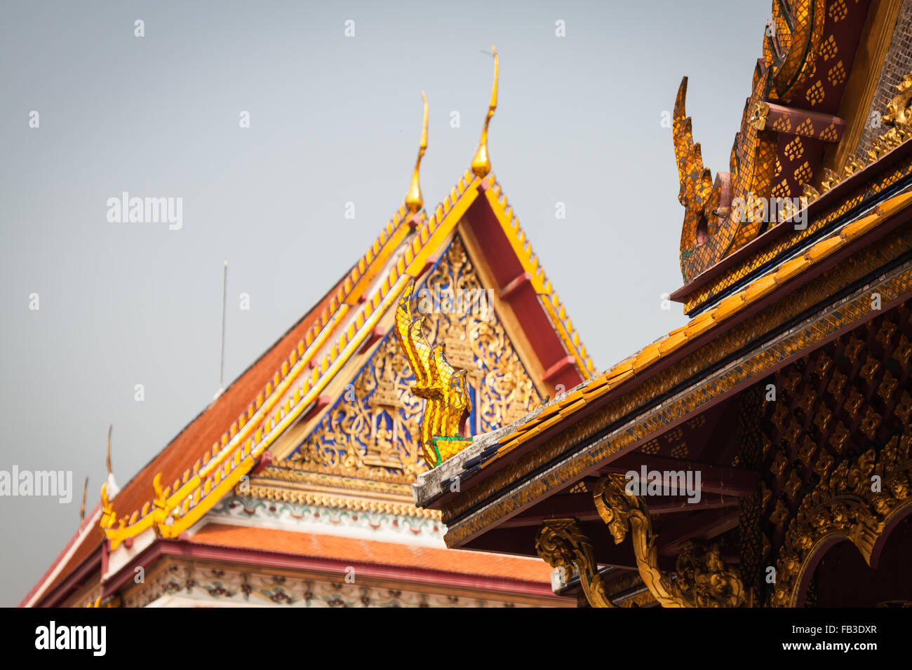 Typical buddhist monastery roof, Thailand Stock Photo - Alamy