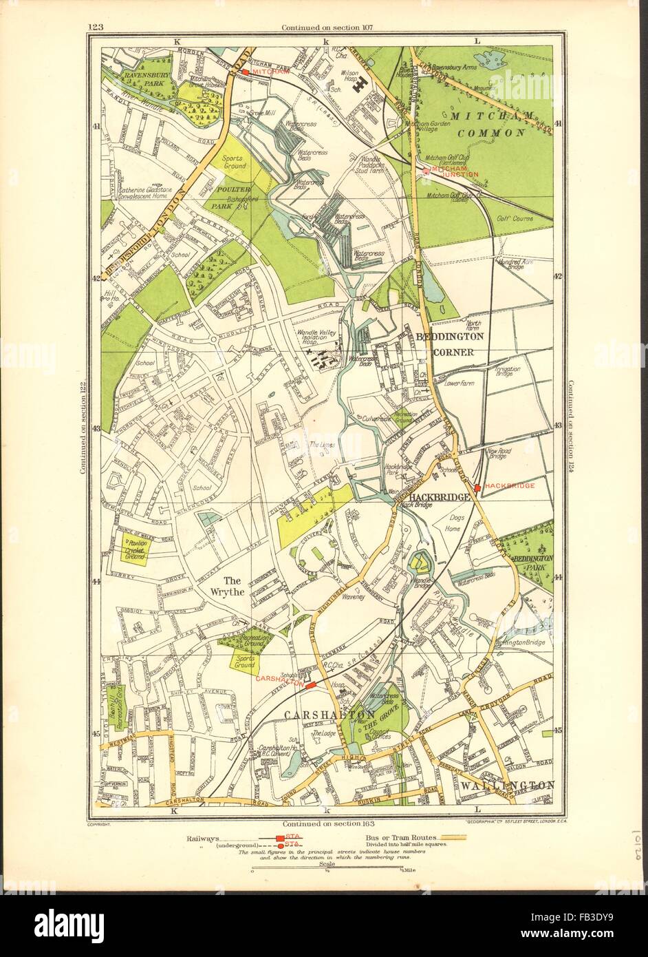 CARSHALTON: Wallington, Mitcham Junction,The Wrythe,Sutton,Hackbridge ...