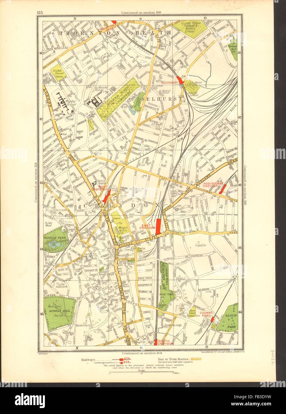 CROYDON: Selhurst, Thornton Heath,Addiscombe Road,Wandle Park, Duppas ...