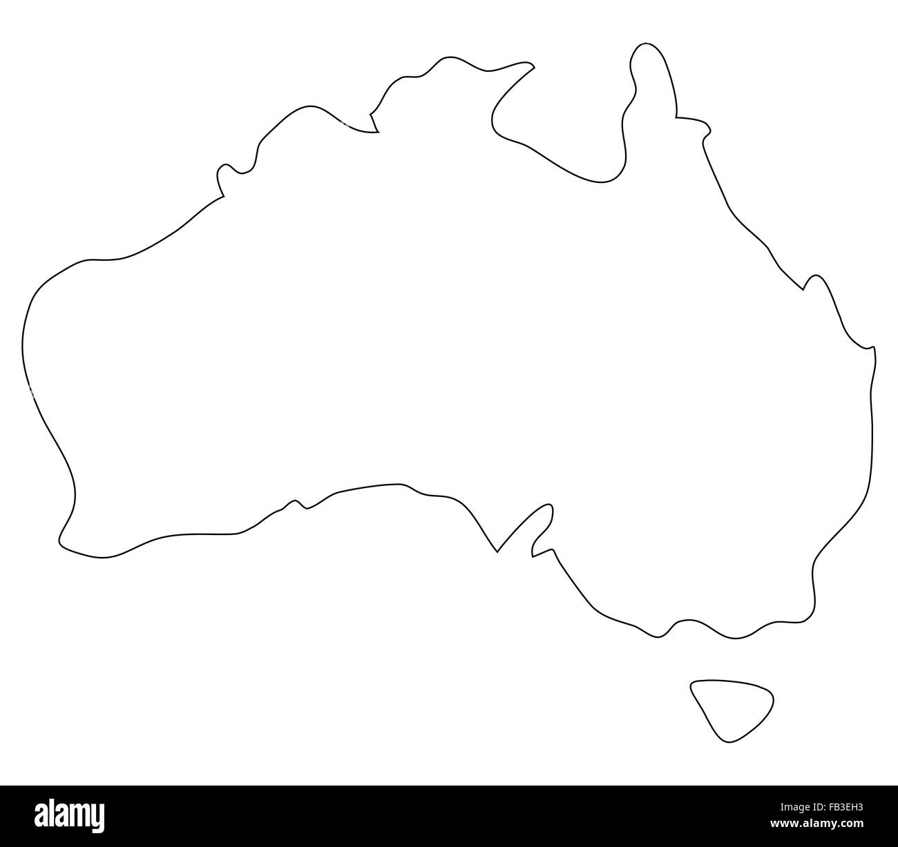 australia map on a white background Stock Photo - Alamy