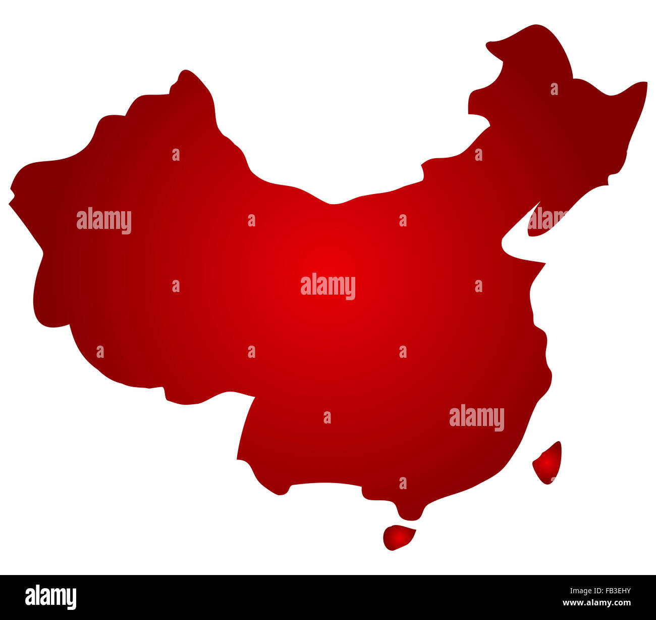 china map on a white background Stock Photo - Alamy