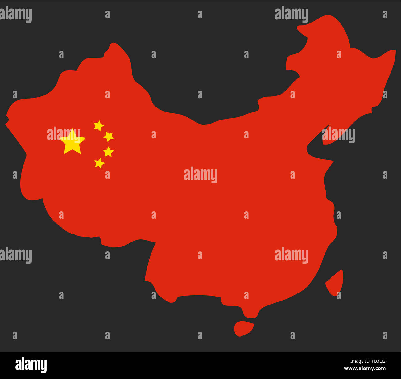 china map on a white background Stock Photo - Alamy