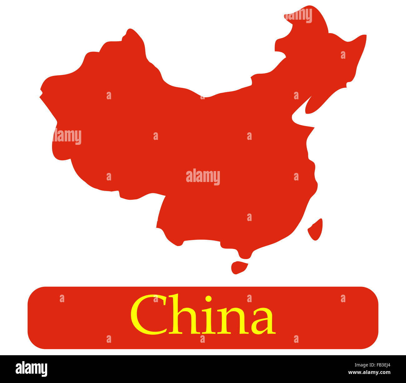 china map on a white background Stock Photo - Alamy
