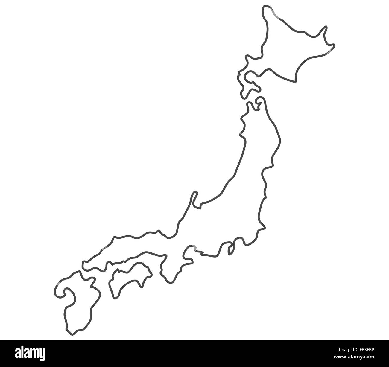 Japan country outline on a world map hi-res stock photography and ...