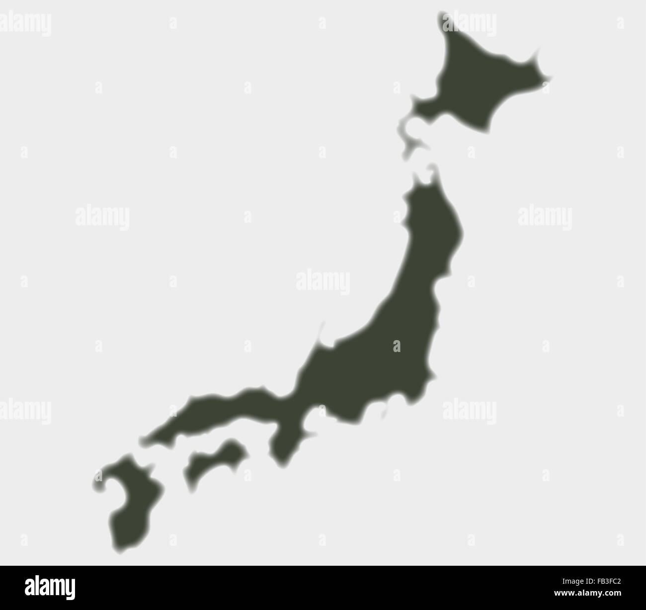 japan map on a white background Stock Photo - Alamy
