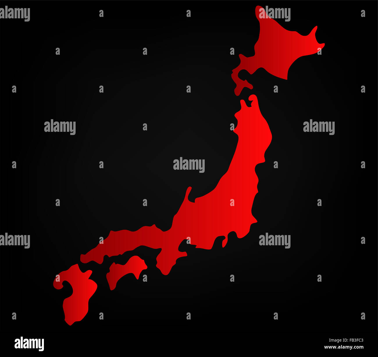 japan map on a white background Stock Photo - Alamy