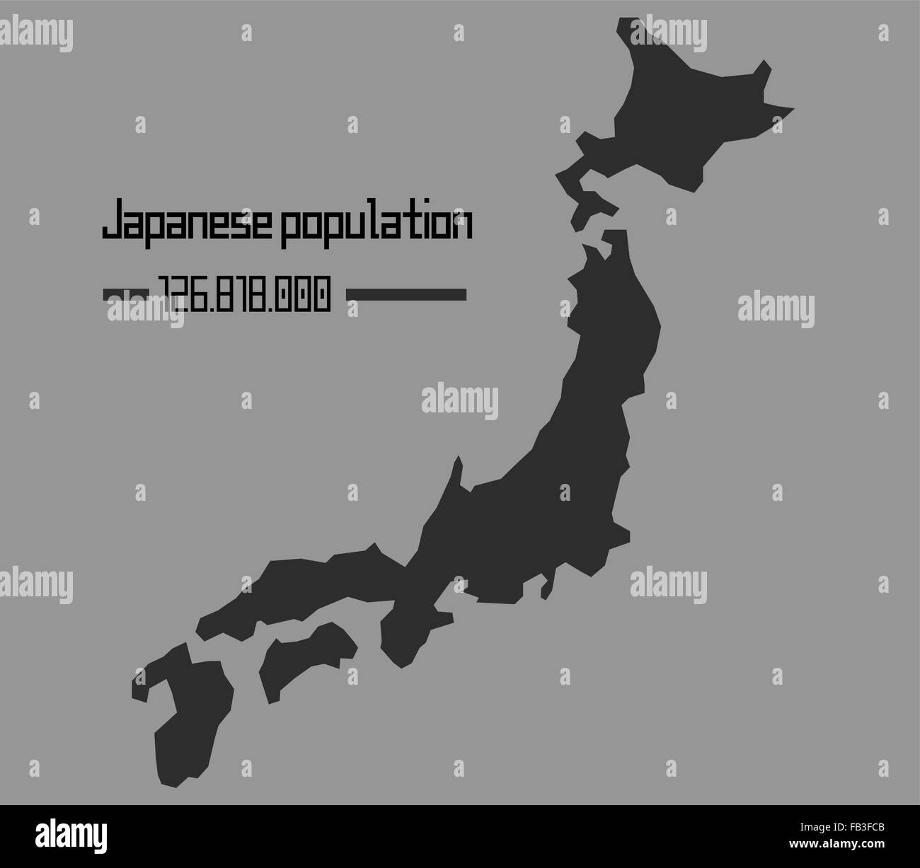 japan map on a white background Stock Photo - Alamy