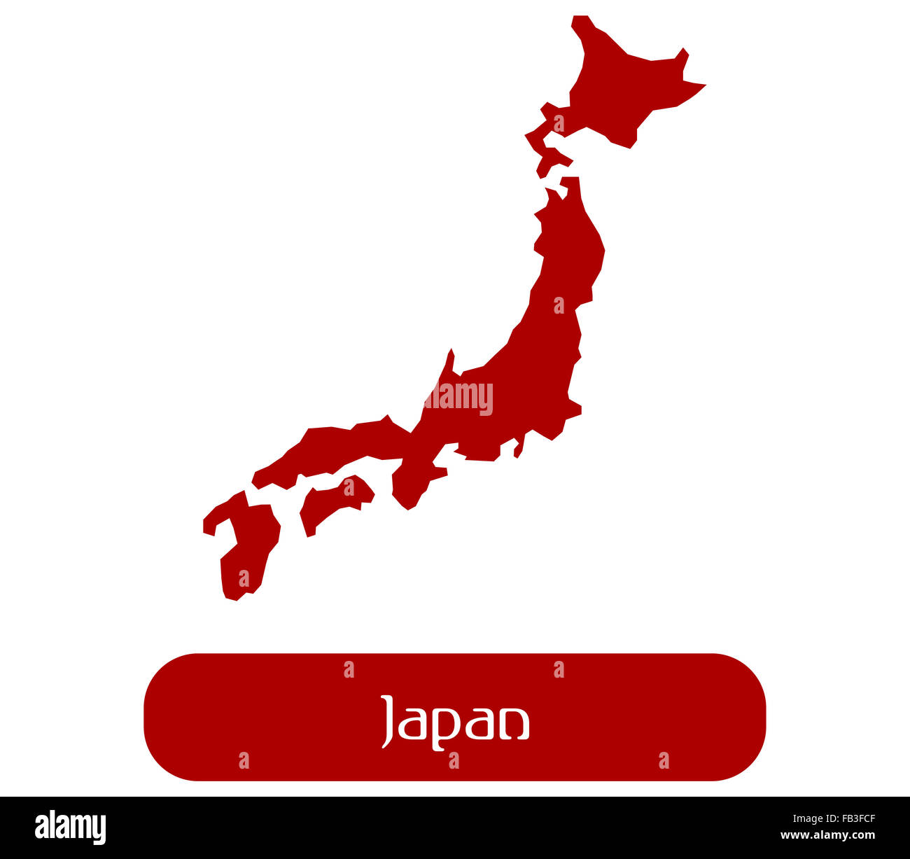 Japan country outline on a world map hi-res stock photography and ...