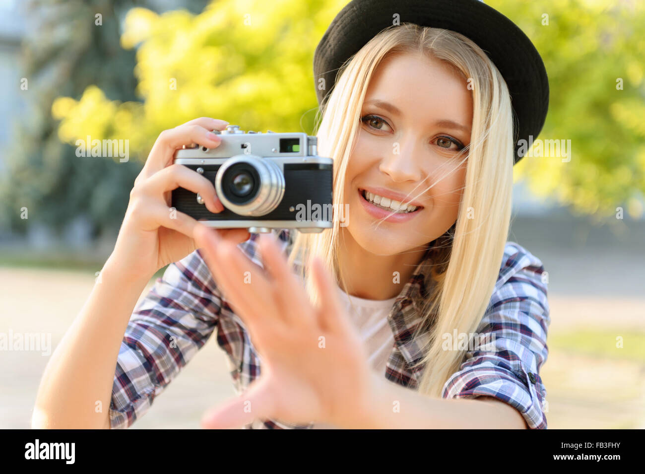 Nice girl having a walk Stock Photo - Alamy