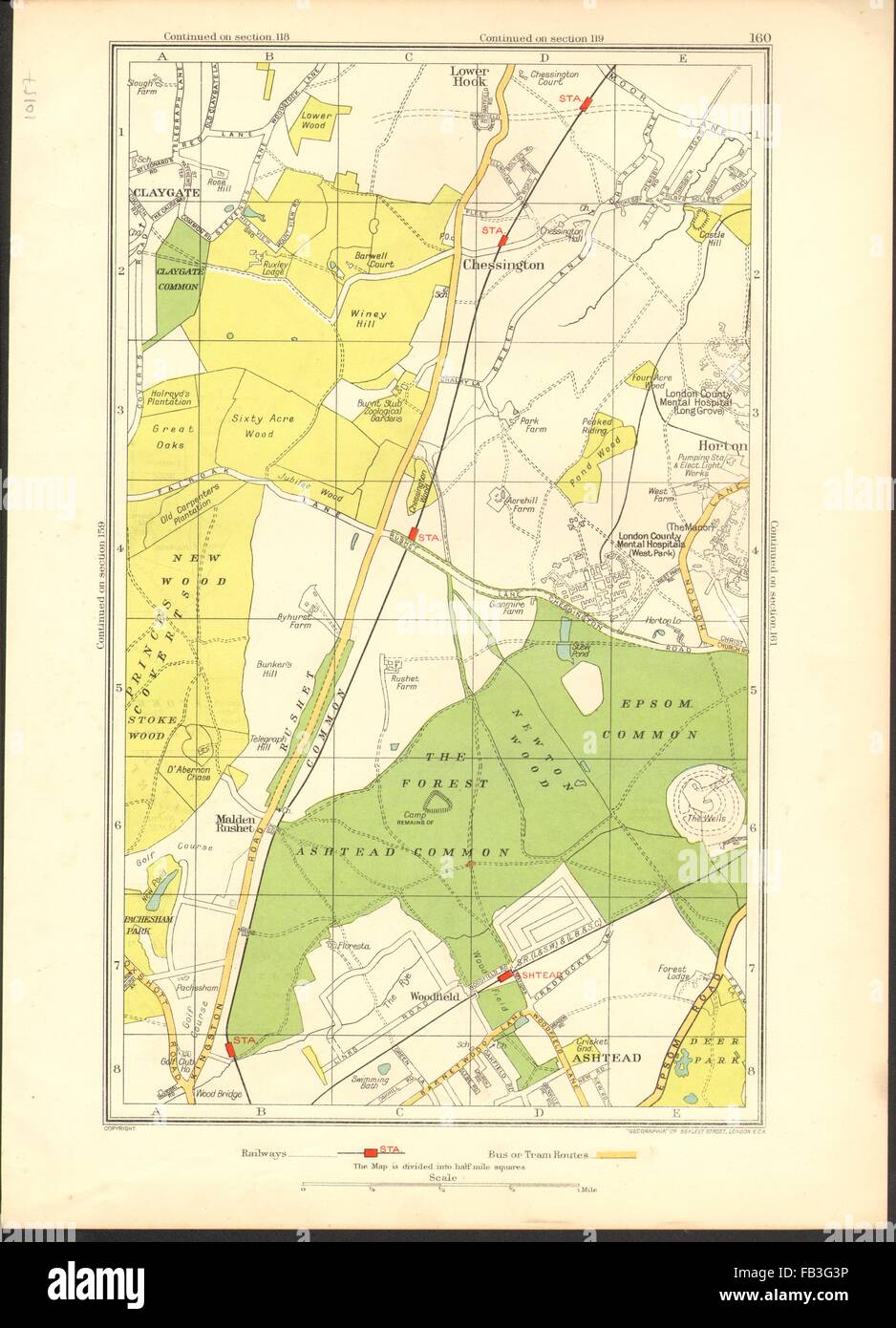 Map of ashtead common hi-res stock photography and images - Alamy