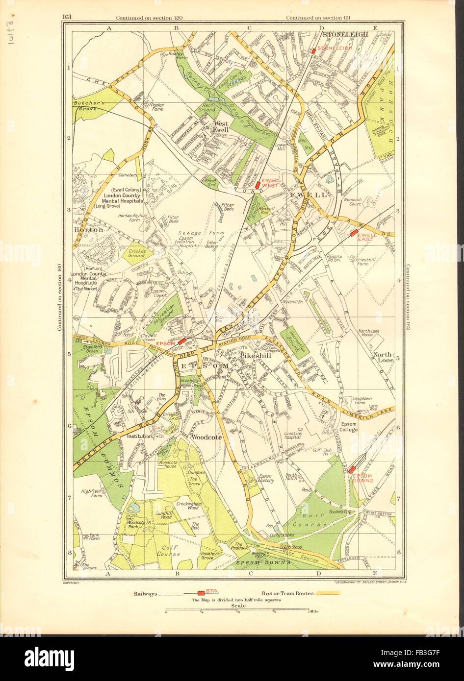 EPSOM EWELL: Stoneleigh,North Looe,Horton,Pikeshill,Woodcote (Surrey ...