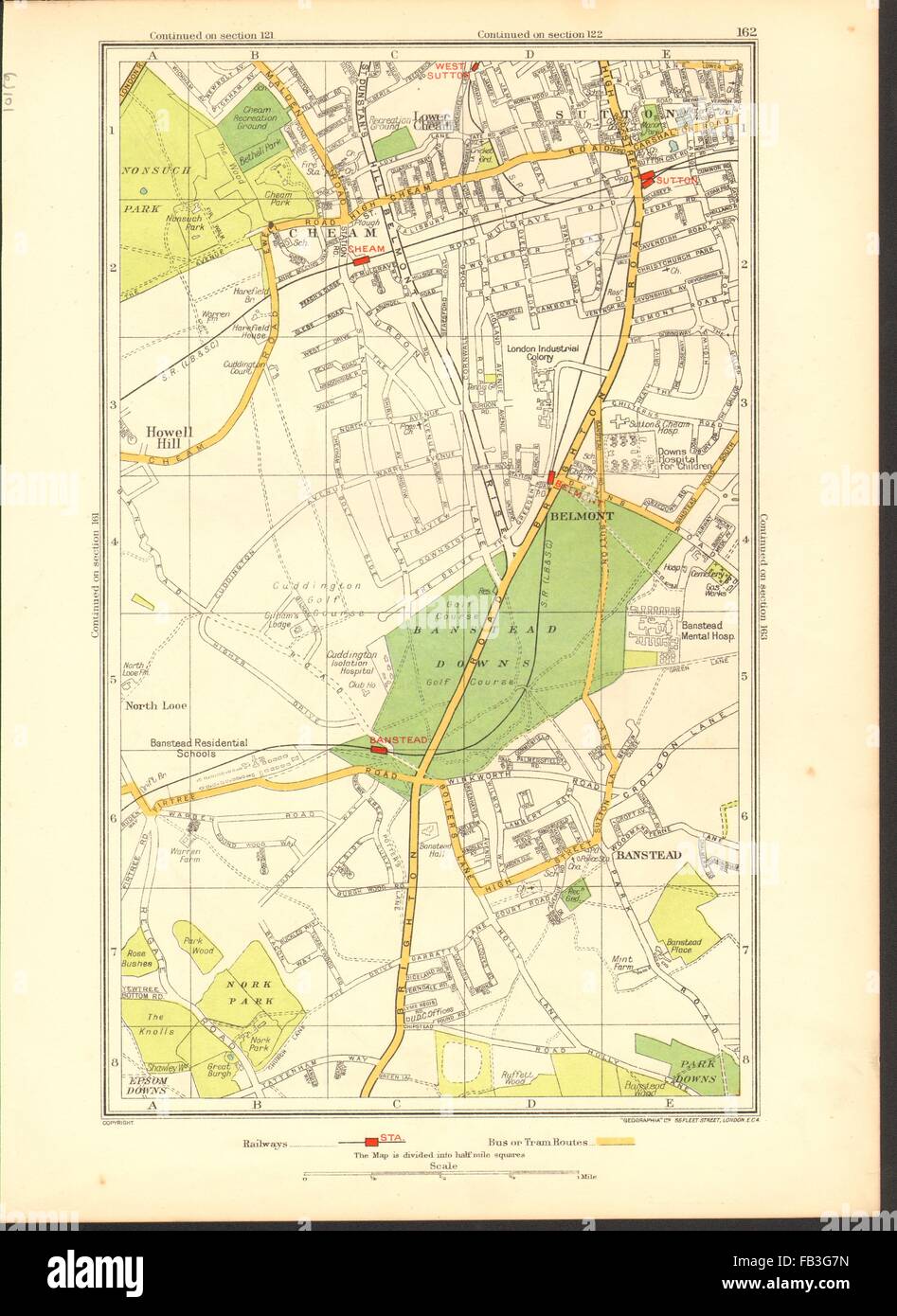 SUTTON CHEAM BANSTEAD: Belmont, Nork, East Ewell, Carshalton Beeches ...
