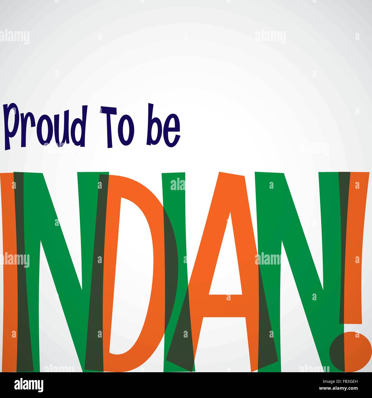 Bright typographic "Proud to be Indian" card in vector format Stock ...