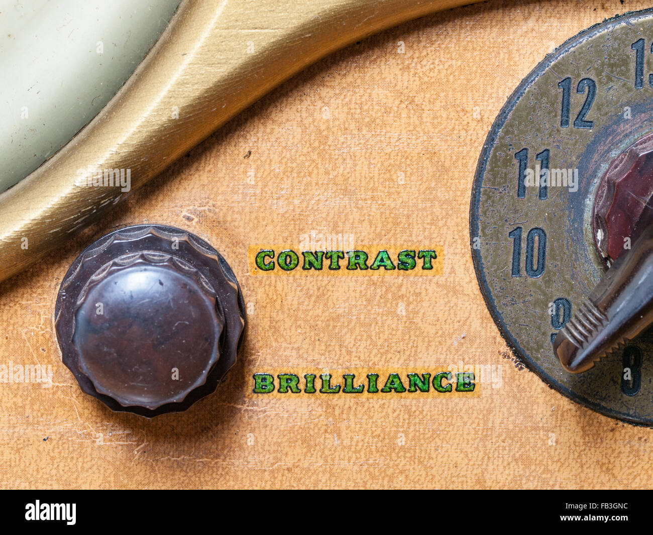 Vintage Radio Dials Controls and Inner Workings Stock Photo - Alamy