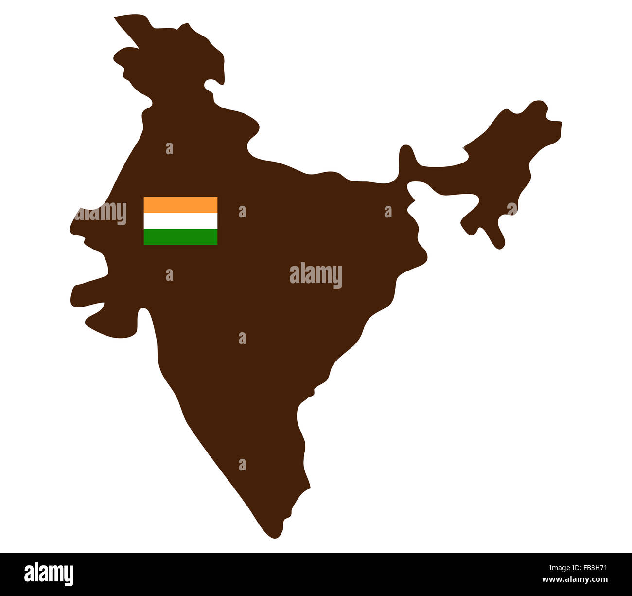 map india on white background Stock Photo - Alamy