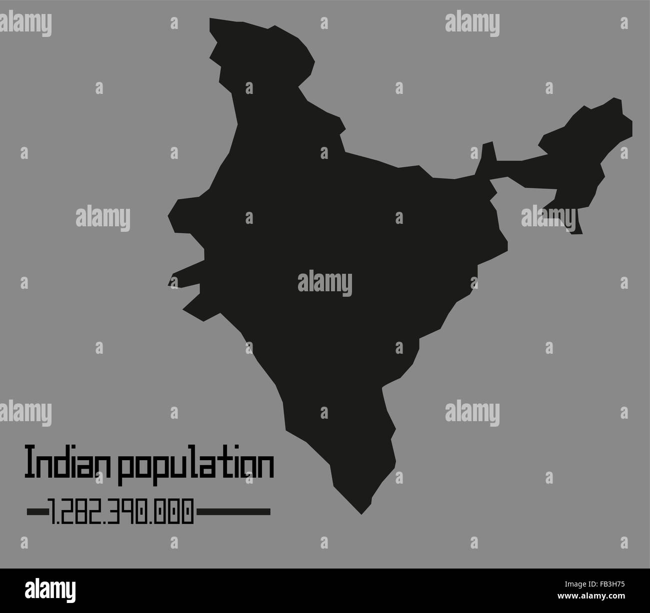 map india on white background Stock Photo - Alamy