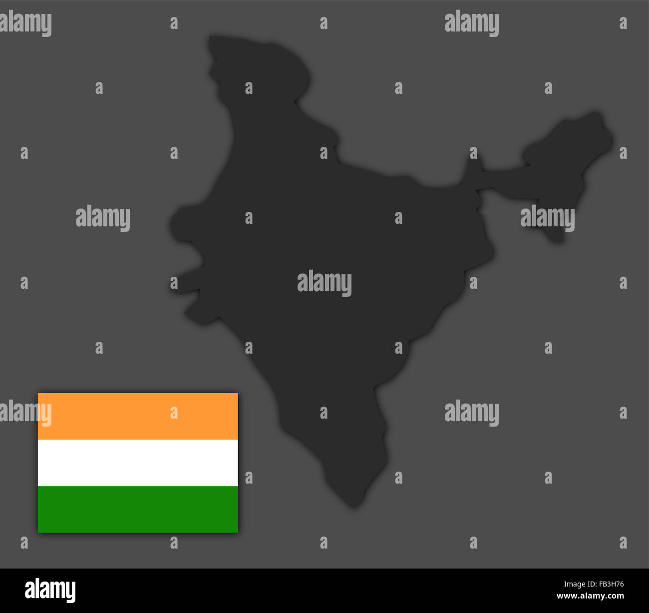 map india on white background Stock Photo - Alamy