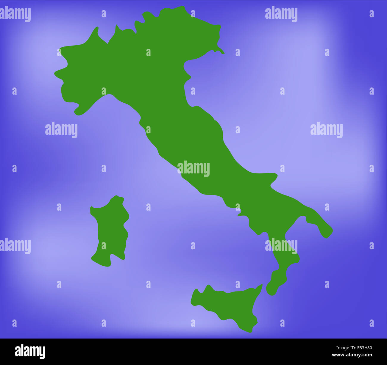 map Italy on white background Stock Photo - Alamy