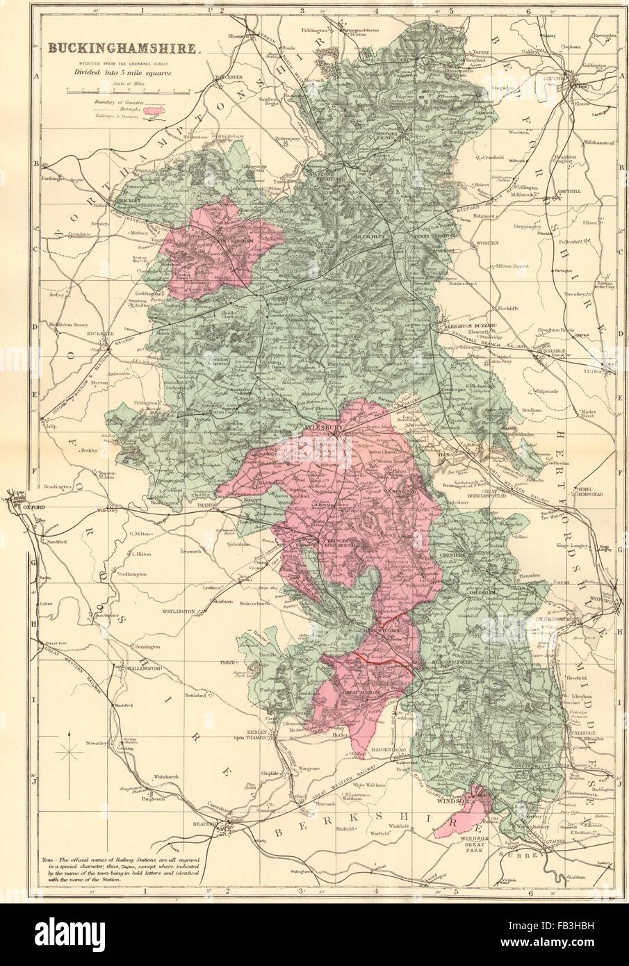 Buckinghamshire map hi-res stock photography and images - Alamy